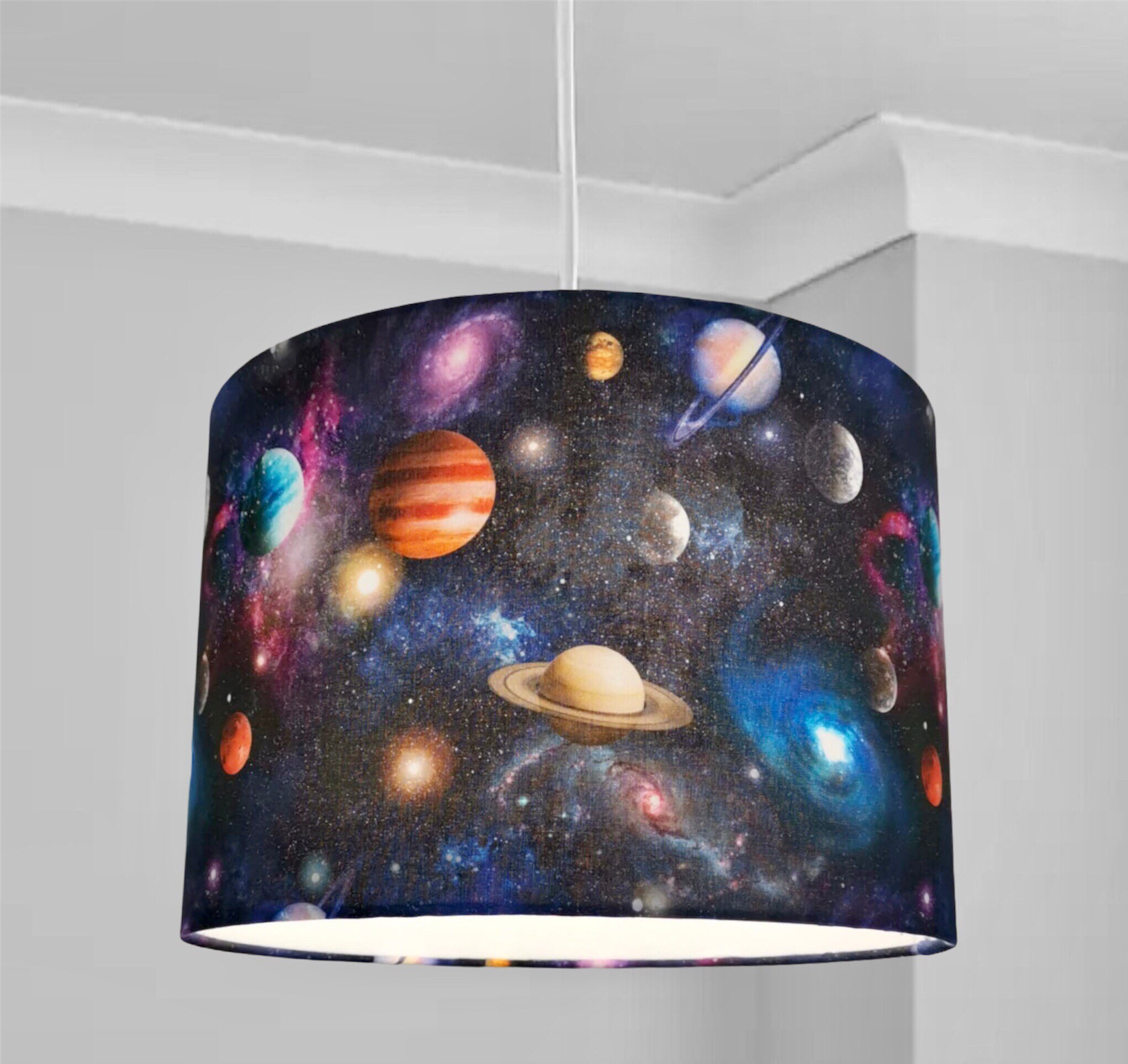 New High Quality Kids Room Planets Solar System in Space Digital Print ...