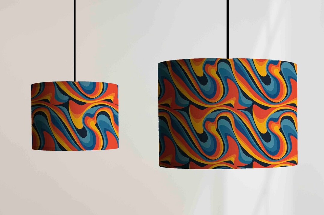 New Luxury Premium Quality Drum Abstract Lava Design Lamp Shade Pendant ...