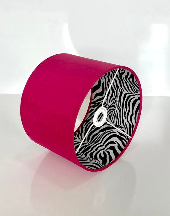 New Luxury HQ Double Sided Hot Pink Velvet and Zebra Animal Black White ...
