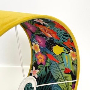 New High Quality Luxury Double Sided Hot Pink and Toucan Bird Botanical ...