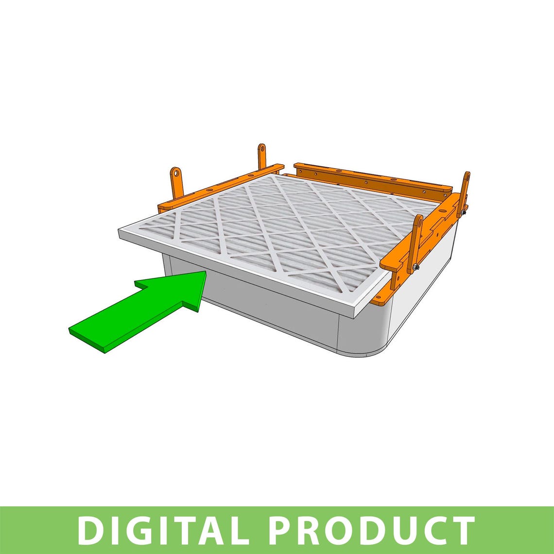 Custom Box Fan Filter Holder Template, Printable DIY Air Filter Design ...