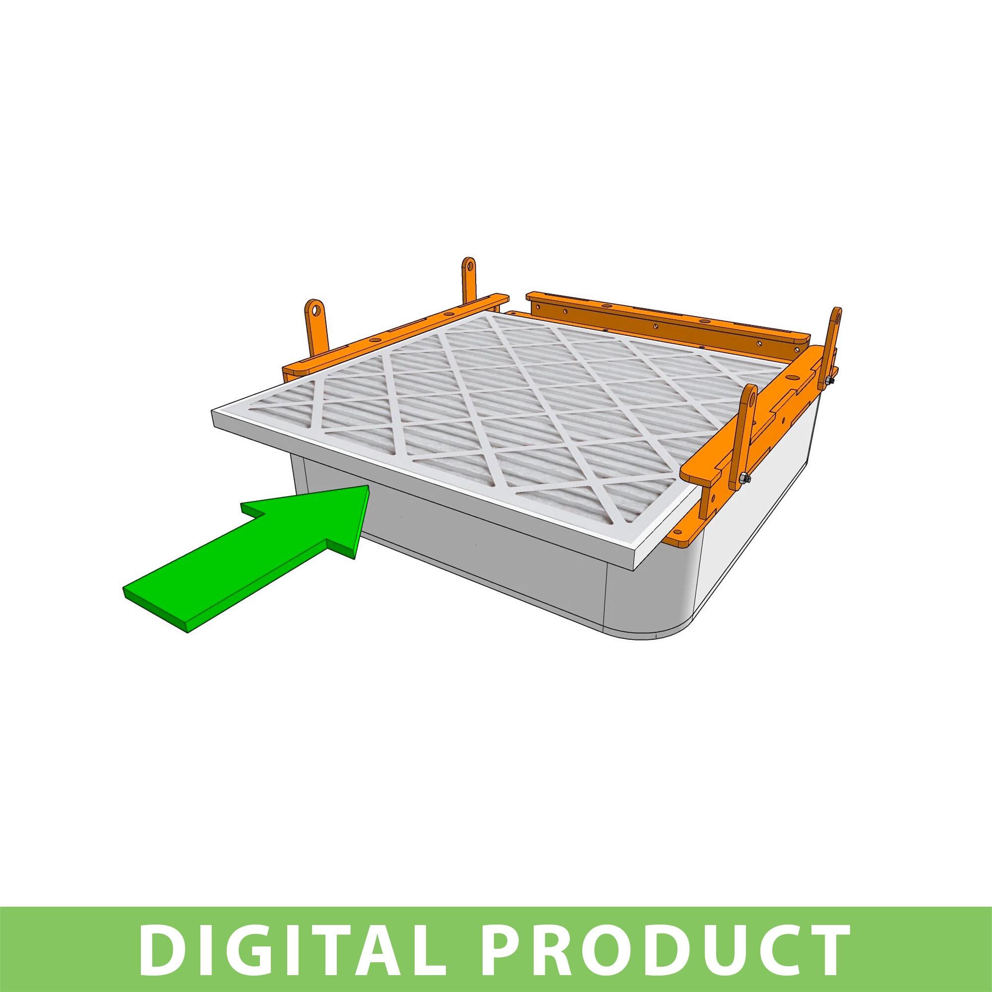 Custom Box Fan Filter Holder Template, Printable DIY Air Filter Design ...