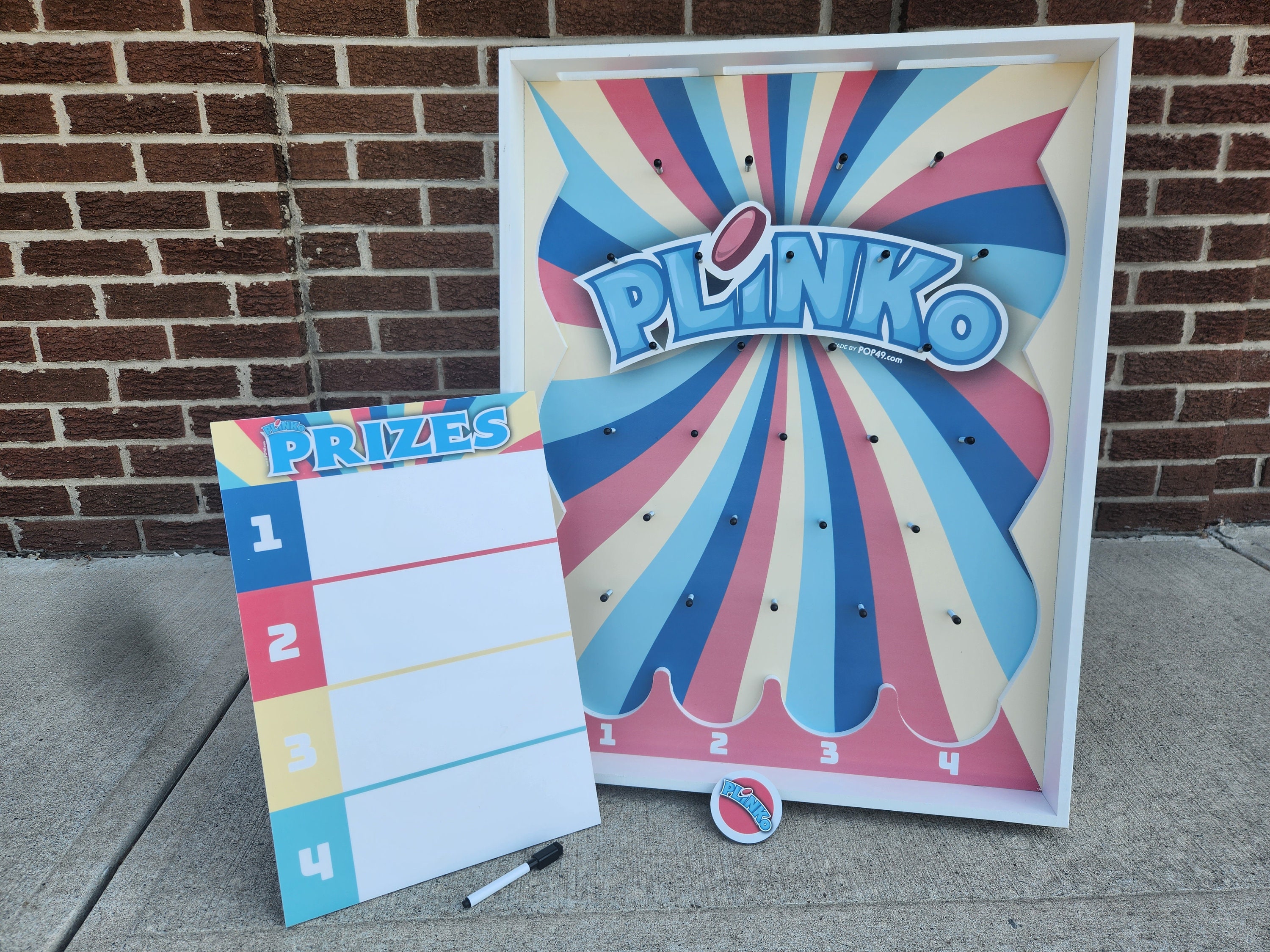 Your Logo Table Top Plinko Game Kit With Prize Board and Pucks ...
