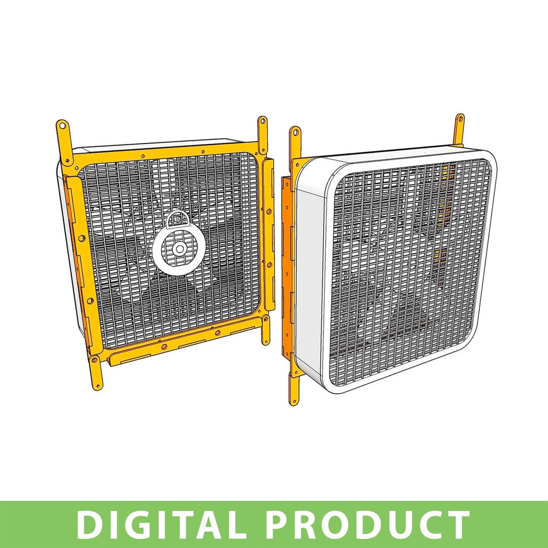 Custom Box Fan Filter Holder Template, Printable DIY Air Filter Design ...