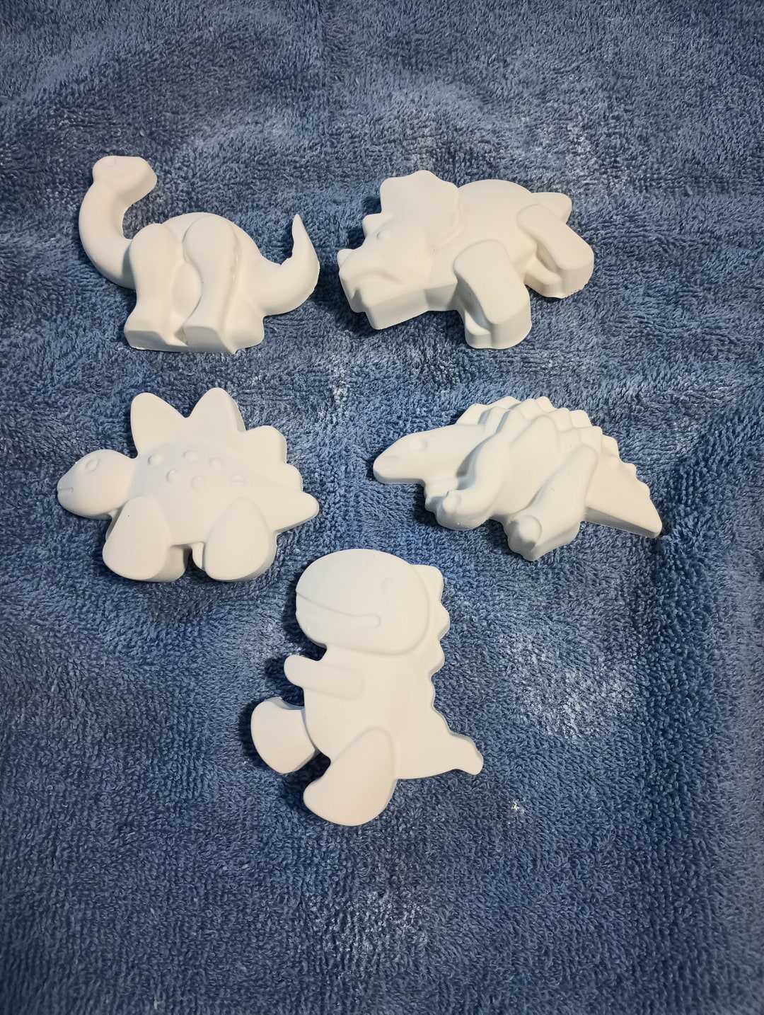 Cute Dinosaurs Ready to Paint Plaster Set of 5 - Etsy