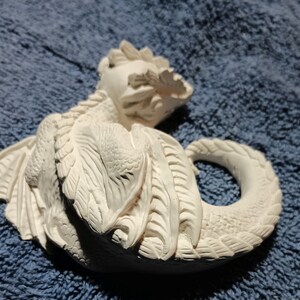 Sleeping Baby Dragon - Ready to Paint Plaster - Etsy