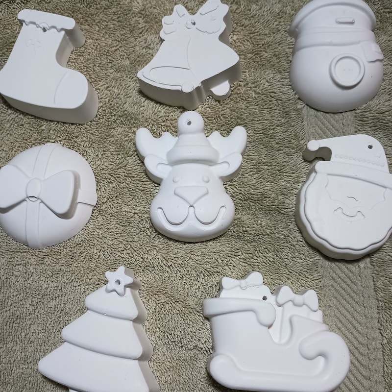 Set of Plaster Ornaments - Etsy