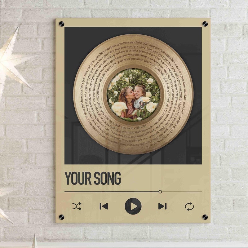 Acrylic Song Poster - Etsy