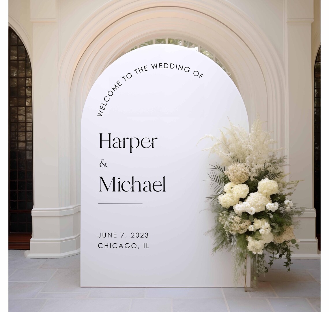Acrylic Wedding Welcome Sign Entrance Wedding Sign Custom Wedding Sign ...