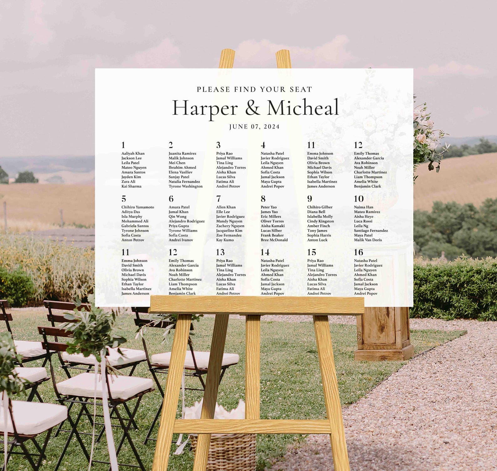 Wedding Seating Chart Acrylic Sign | Acrylic Table Seating Chart ...