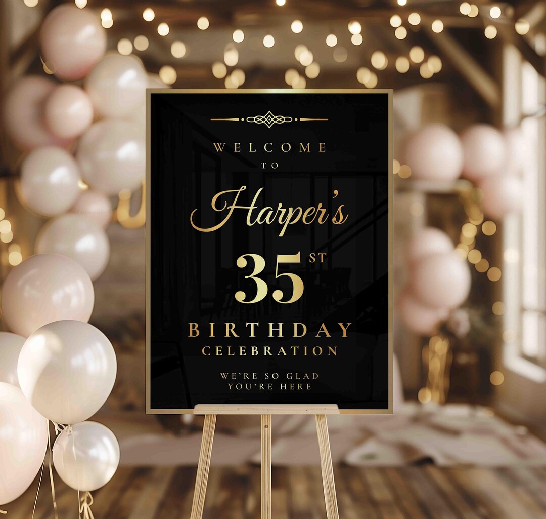 Acrylic Birthday Sign | Personalized Birthday Sign | Welcome Birthday ...