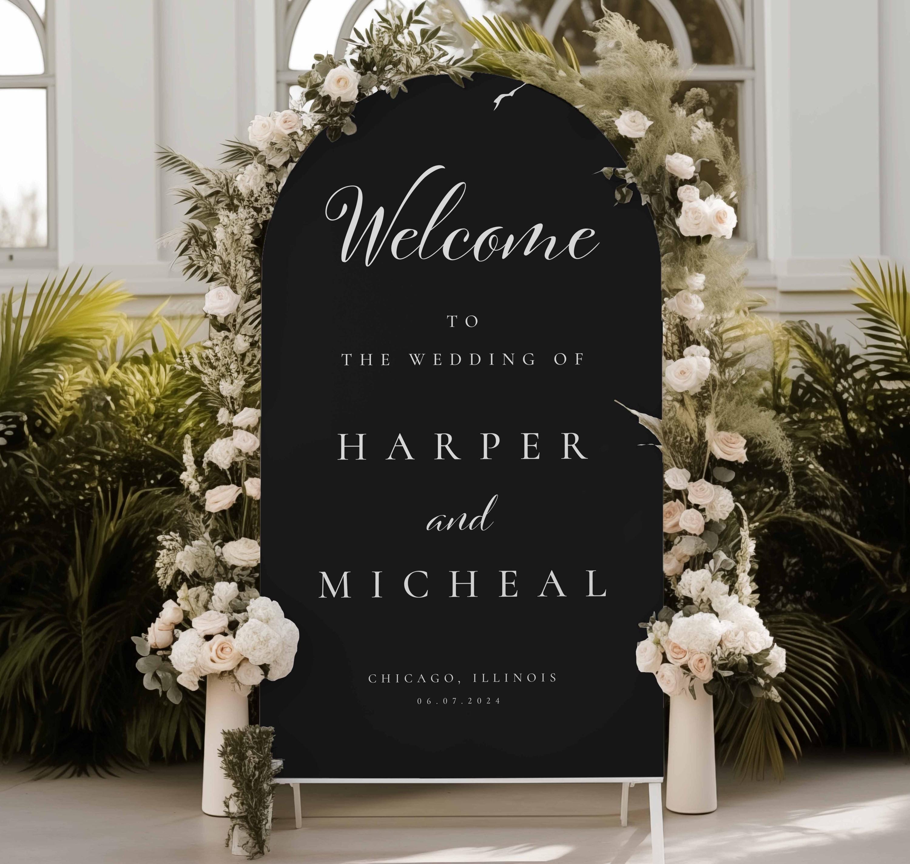 Acrylic Wedding Welcome Sign Entrance Wedding Sign Custom Wedding Sign ...