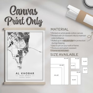 Al Khobar Street Map Print | Acrylic Glass Al Khobar City Map Print ...
