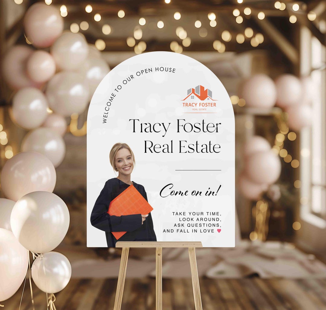 Acrylic Real Estate Sign | Open House Welcome Sign | Custom Open House ...