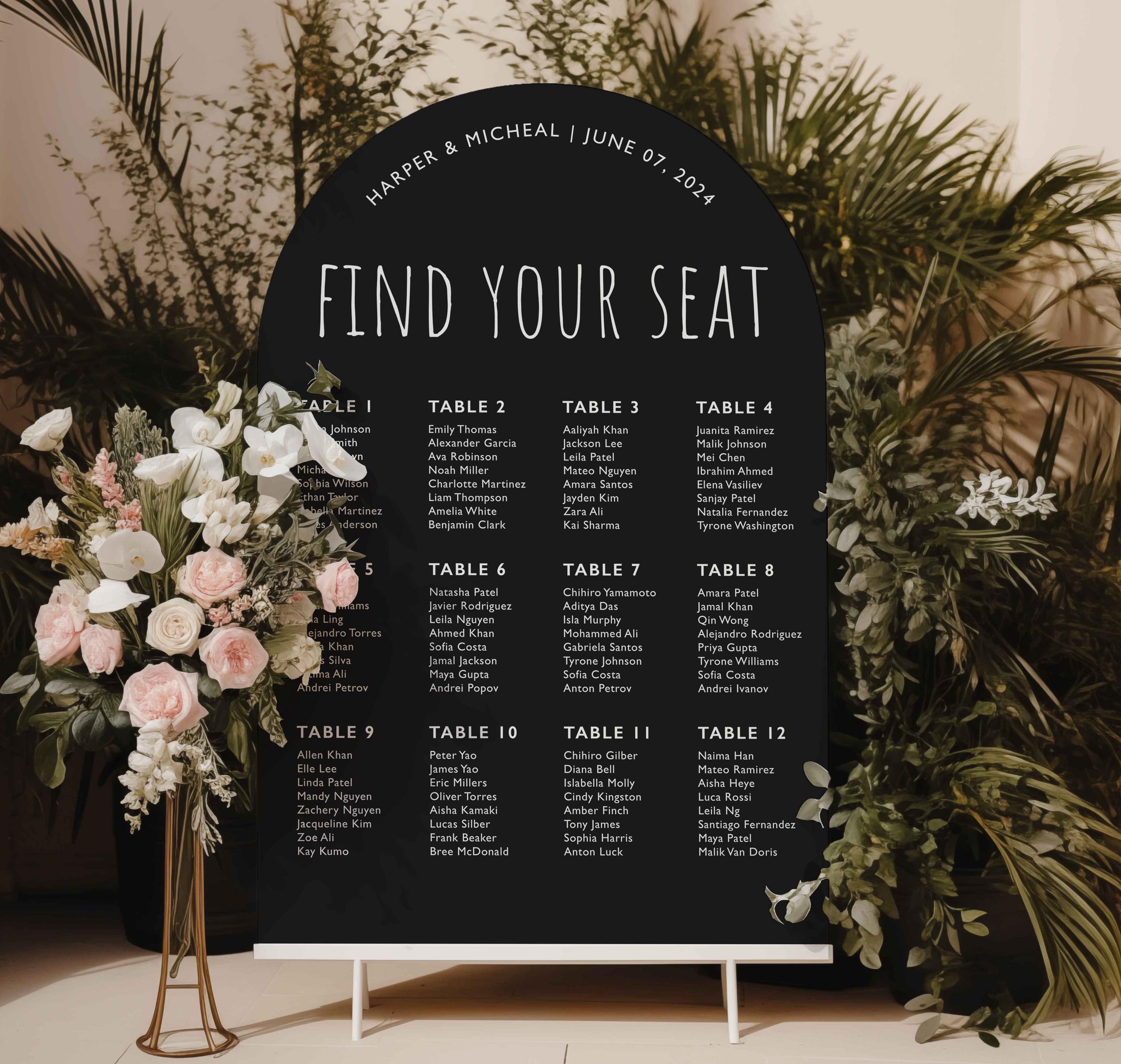 Wedding Seating Chart Acrylic Sign Acrylic Table Seating Chart Wedding ...