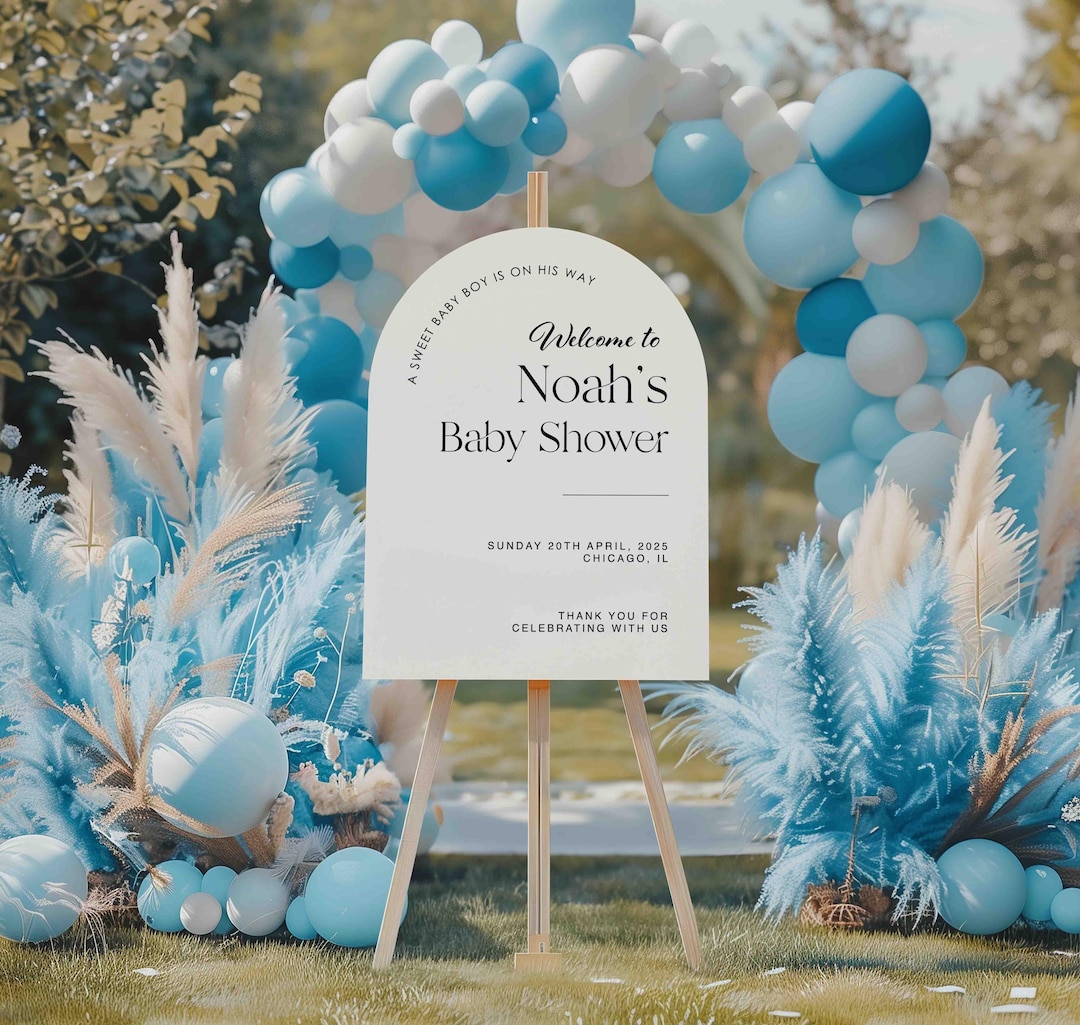 Acrylic Baby Shower Welcome Sign | Custom Baby Shower Sign ...