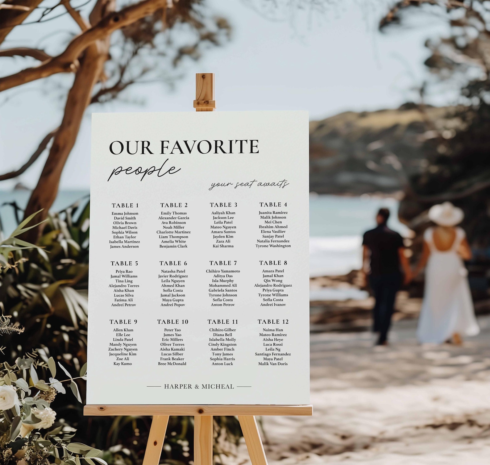 Wedding Seating Chart Acrylic Sign | Acrylic Table Seating Chart ...