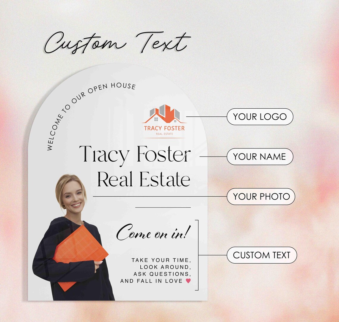 Acrylic Real Estate Sign | Open House Sign | Custom Open House Sign ...