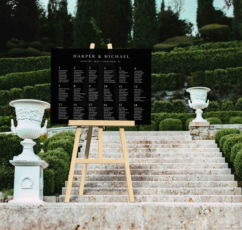 Wedding Seating Chart Acrylic Sign | Acrylic Table Seating Chart ...