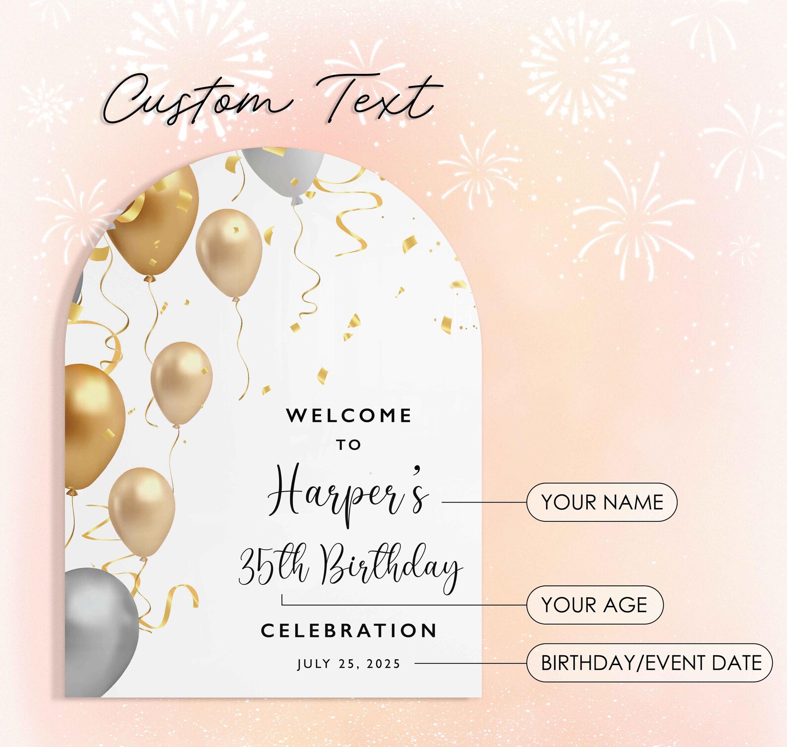 Acrylic Birthday Sign | Personalized Birthday Sign | Birthday Sign ...