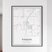 Ponder Texas Street Map Print | Acrylic Ponder City Map Print | Canvas ...