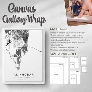 Al Khobar Street Map Print | Acrylic Glass Al Khobar City Map Print ...