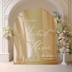 Gold Acrylic Wedding Welcome Sign | Gold Wedding Sign | Gold Custom ...