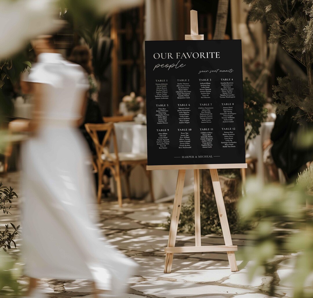 Wedding Seating Chart Acrylic Sign | Acrylic Table Seating Chart ...