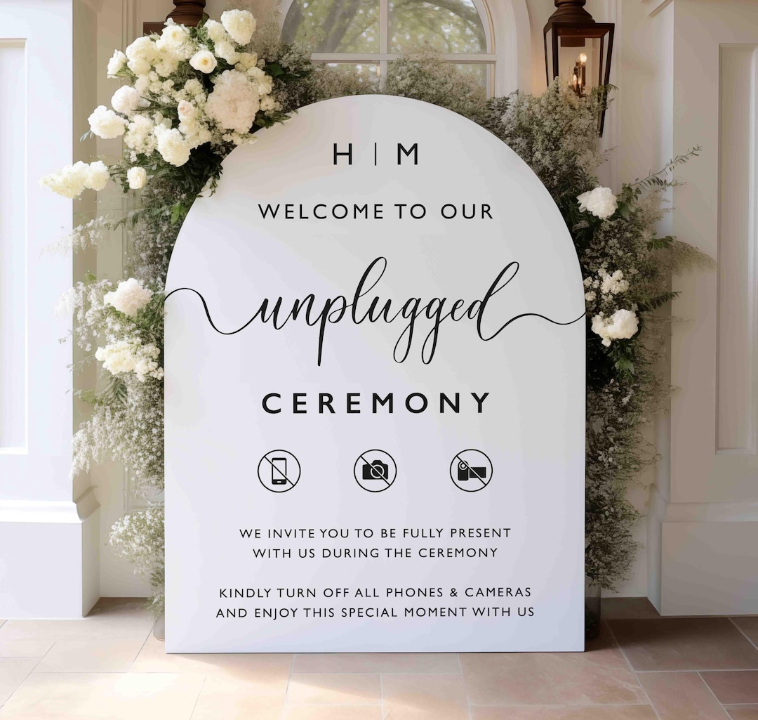 Acrylic Unplugged Ceremony Sign | Unplugged Wedding Sign | Custom ...