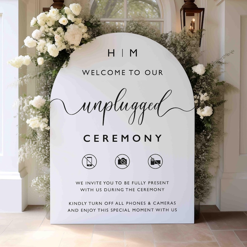 Unplugged Ceremony Sign - Etsy