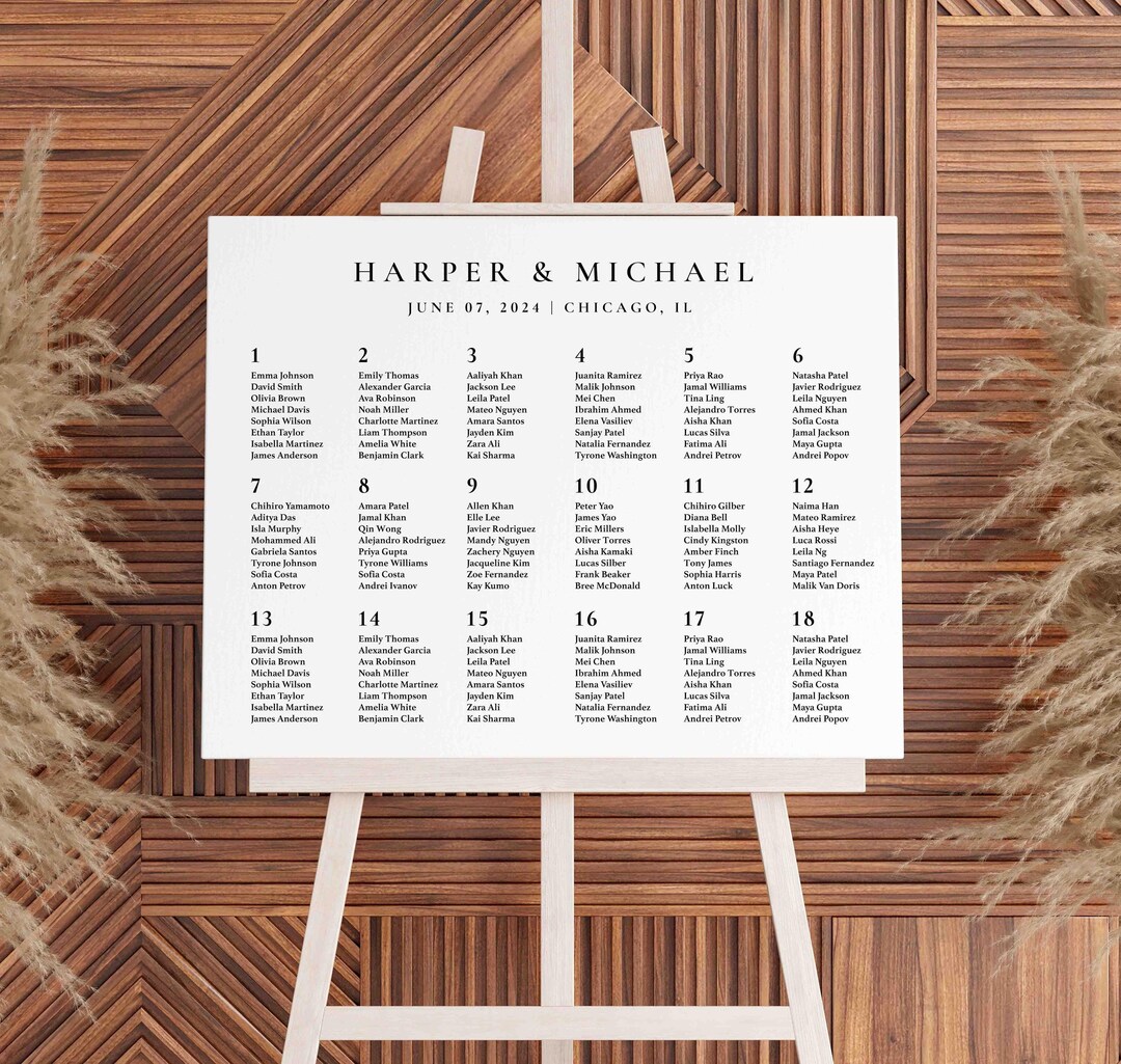 Wedding Seating Chart Acrylic Sign Acrylic Table Seating Chart Wedding ...