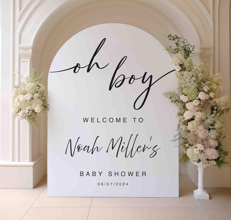 Acrylic Baby Shower Welcome Sign Custom Baby Shower Sign Personalized ...