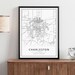 Charleston Illinois Street Map Print | Acrylic Glass Charleston City ...