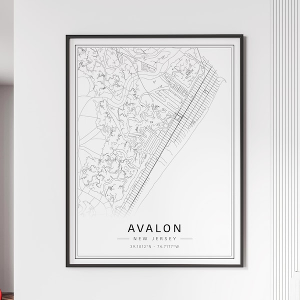 Avalon Poster Map - Etsy