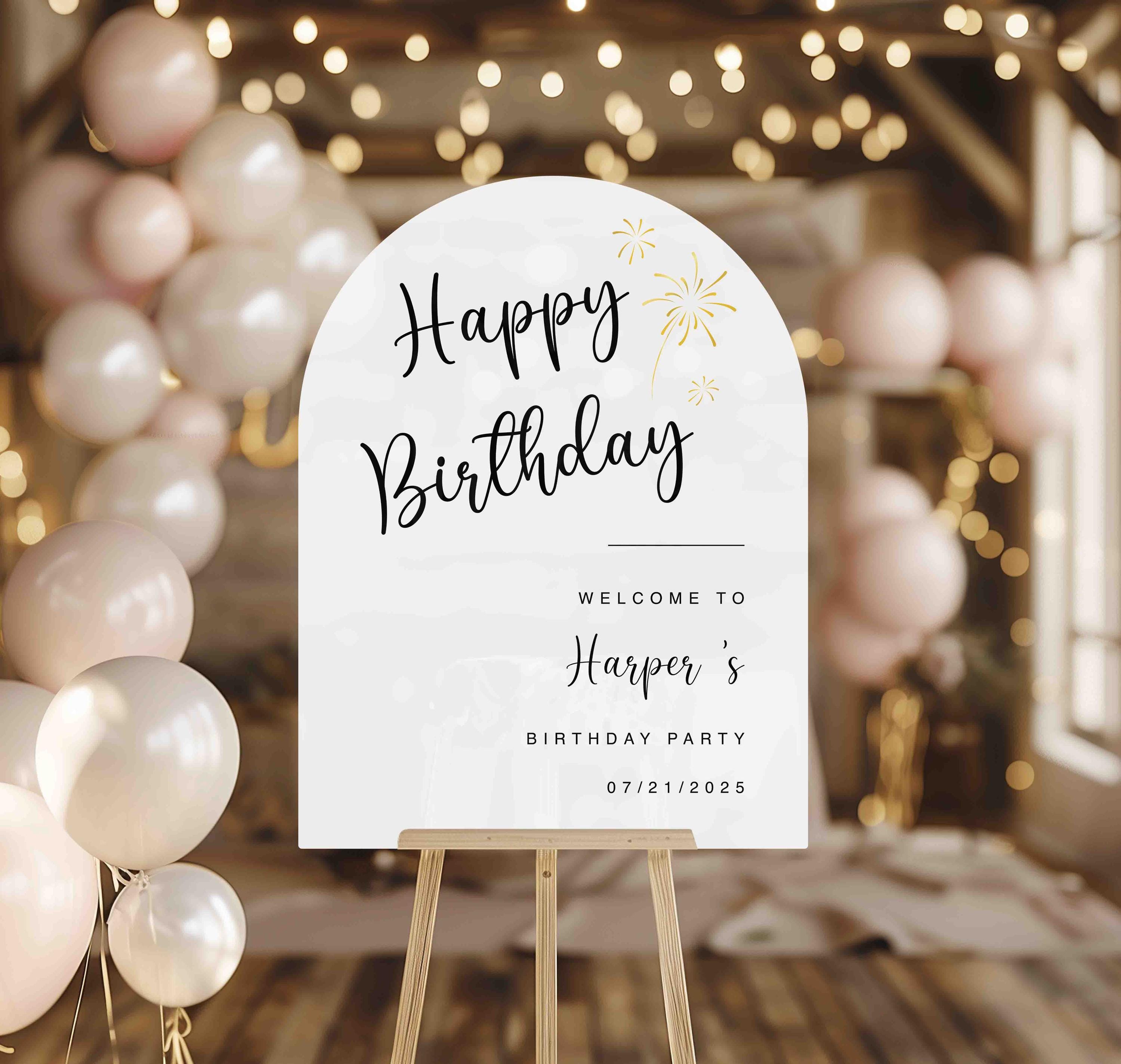 Acrylic Birthday Sign | Personalized Birthday Sign | Welcome Birthday ...