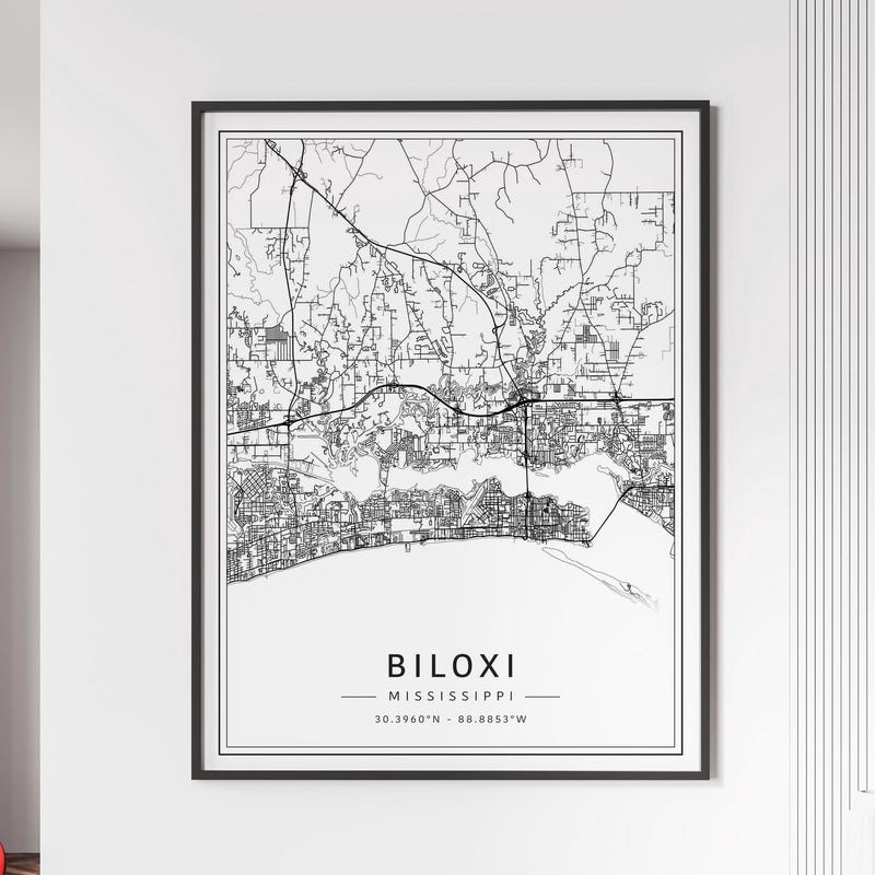 Biloxi Maps - Etsy