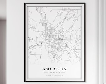 East Point GA Street Map Print Acrylic East Point City Map Print Canvas ...