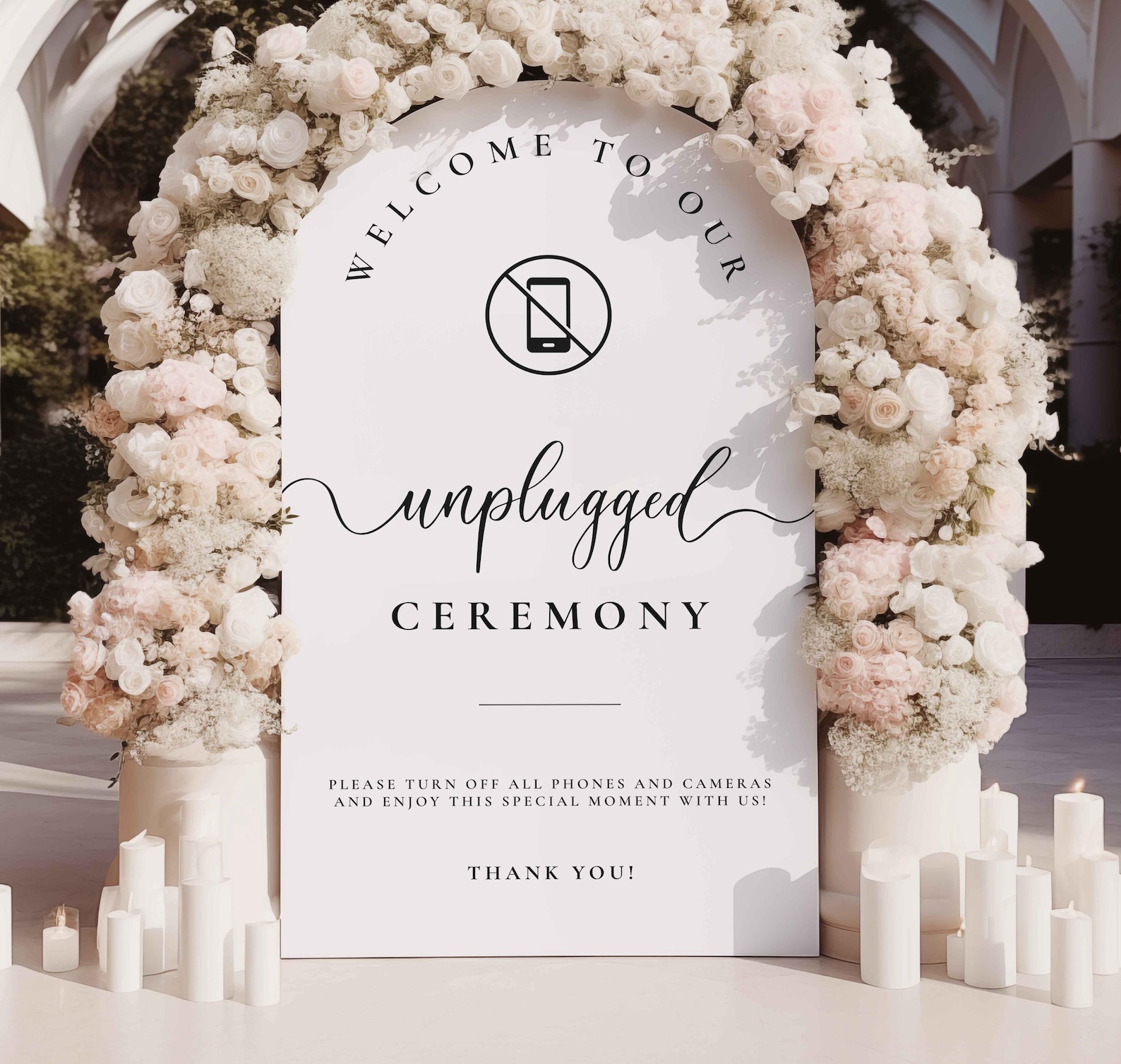 Acrylic Unplugged Ceremony Sign | Unplugged Wedding Sign | Custom ...