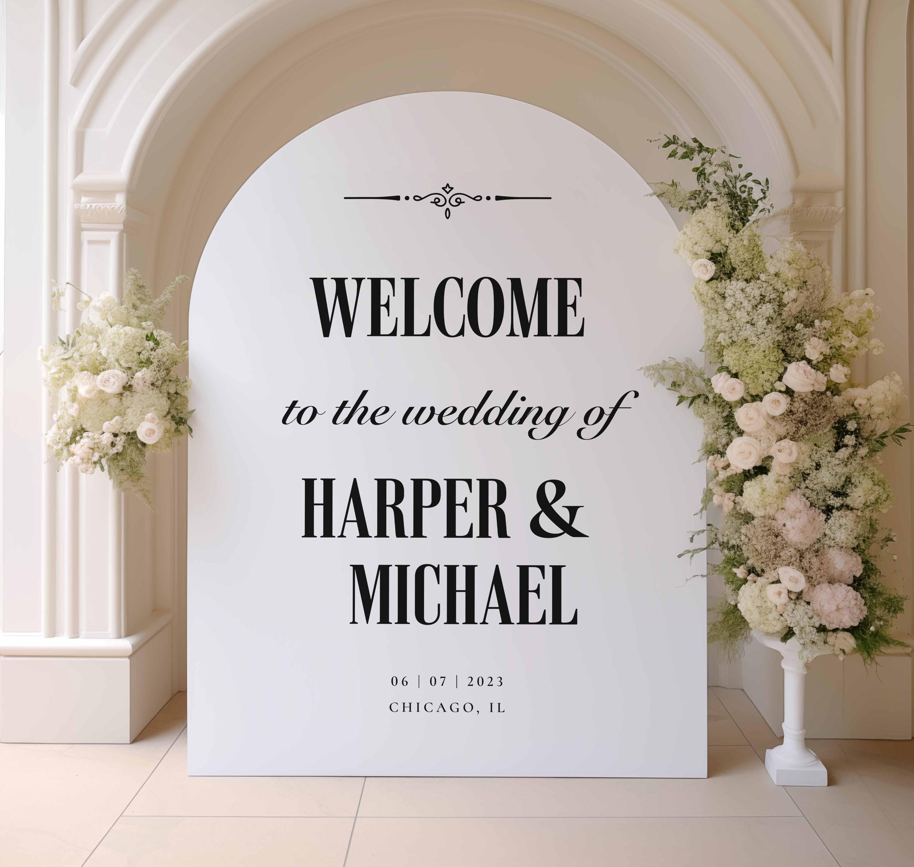 Acrylic Wedding Welcome Sign Entrance Wedding Sign Custom Wedding Sign ...