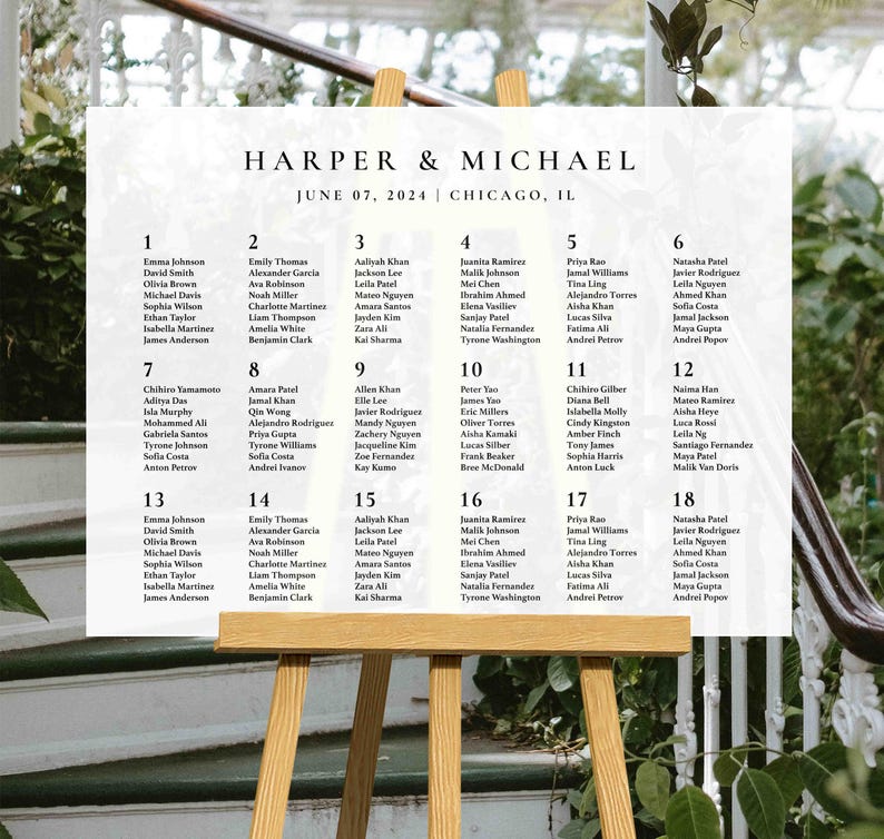 Wedding Seating Chart Acrylic Sign | Acrylic Table Seating Chart ...