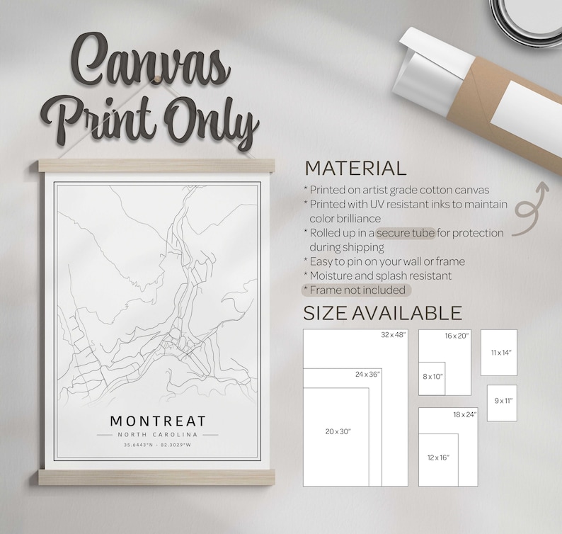 Montreat NC Street Map Print Acrylic Glass Montreat City Map Print ...