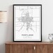 Portland Indiana Street Map Print | Acrylic Glass Portland City Map ...
