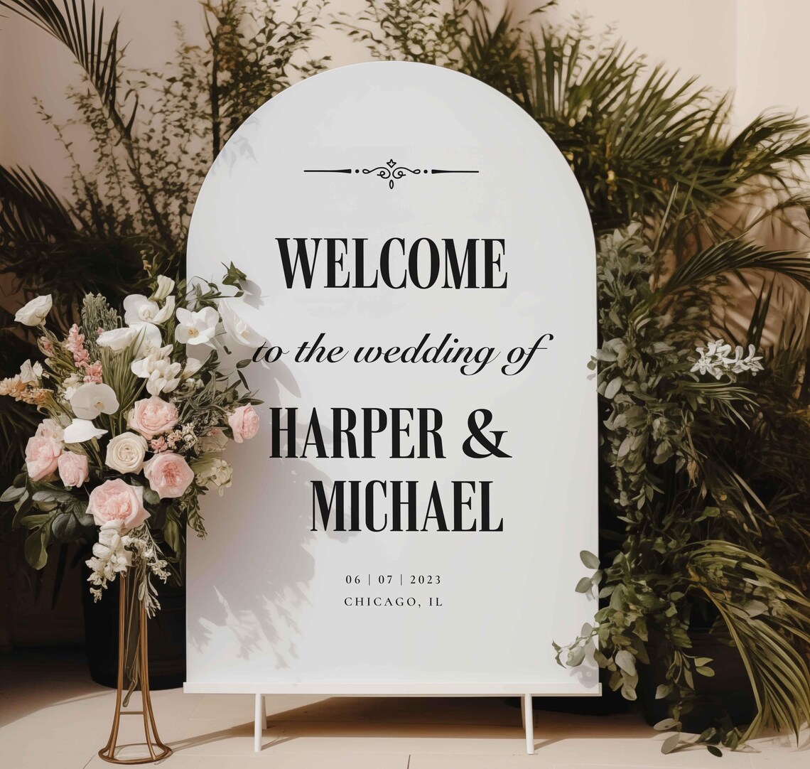 Acrylic Wedding Welcome Sign Entrance Wedding Sign Custom Wedding Sign ...