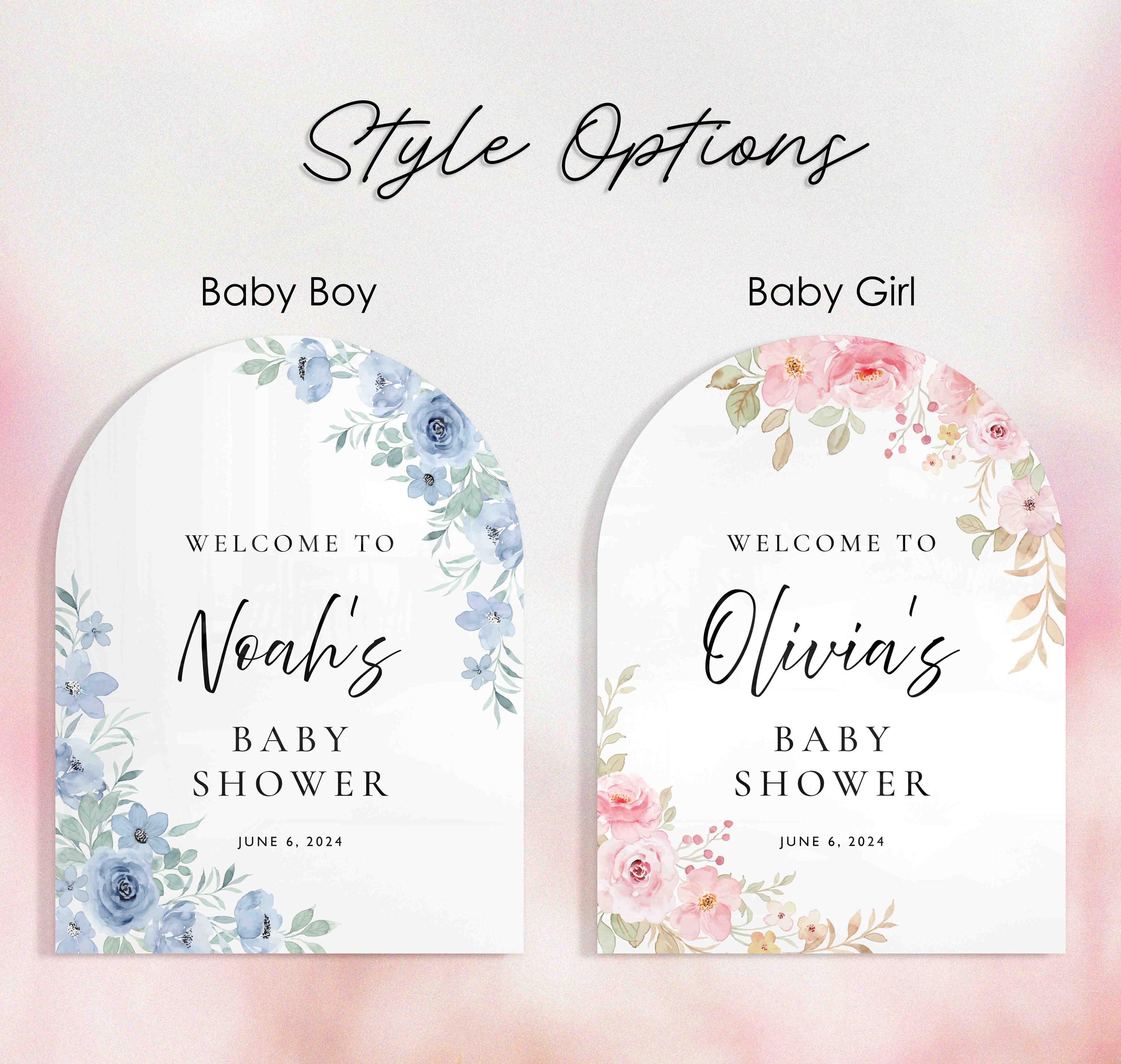 Acrylic Baby Shower Welcome Sign | Custom Baby Shower Sign ...