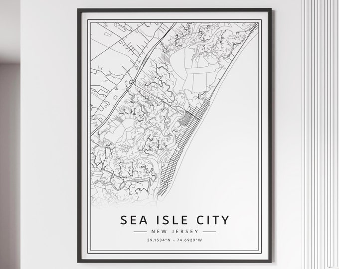 Charleston Illinois Street Map Print | Acrylic Glass Charleston City ...