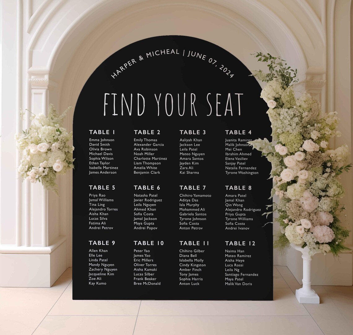 Wedding Seating Chart Acrylic Sign Acrylic Table Seating Chart Wedding ...