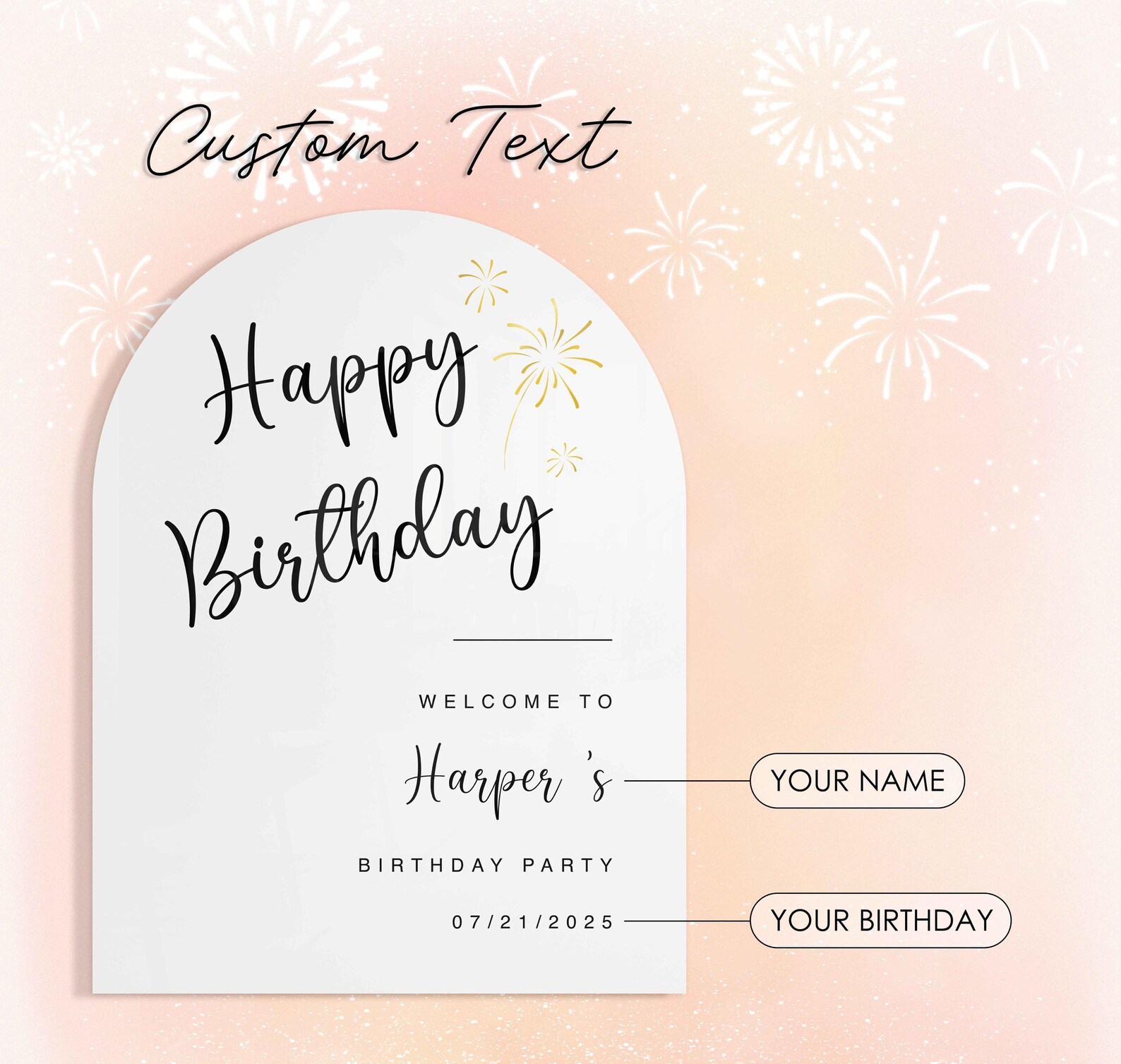 Acrylic Birthday Sign | Personalized Birthday Sign | Welcome Birthday ...