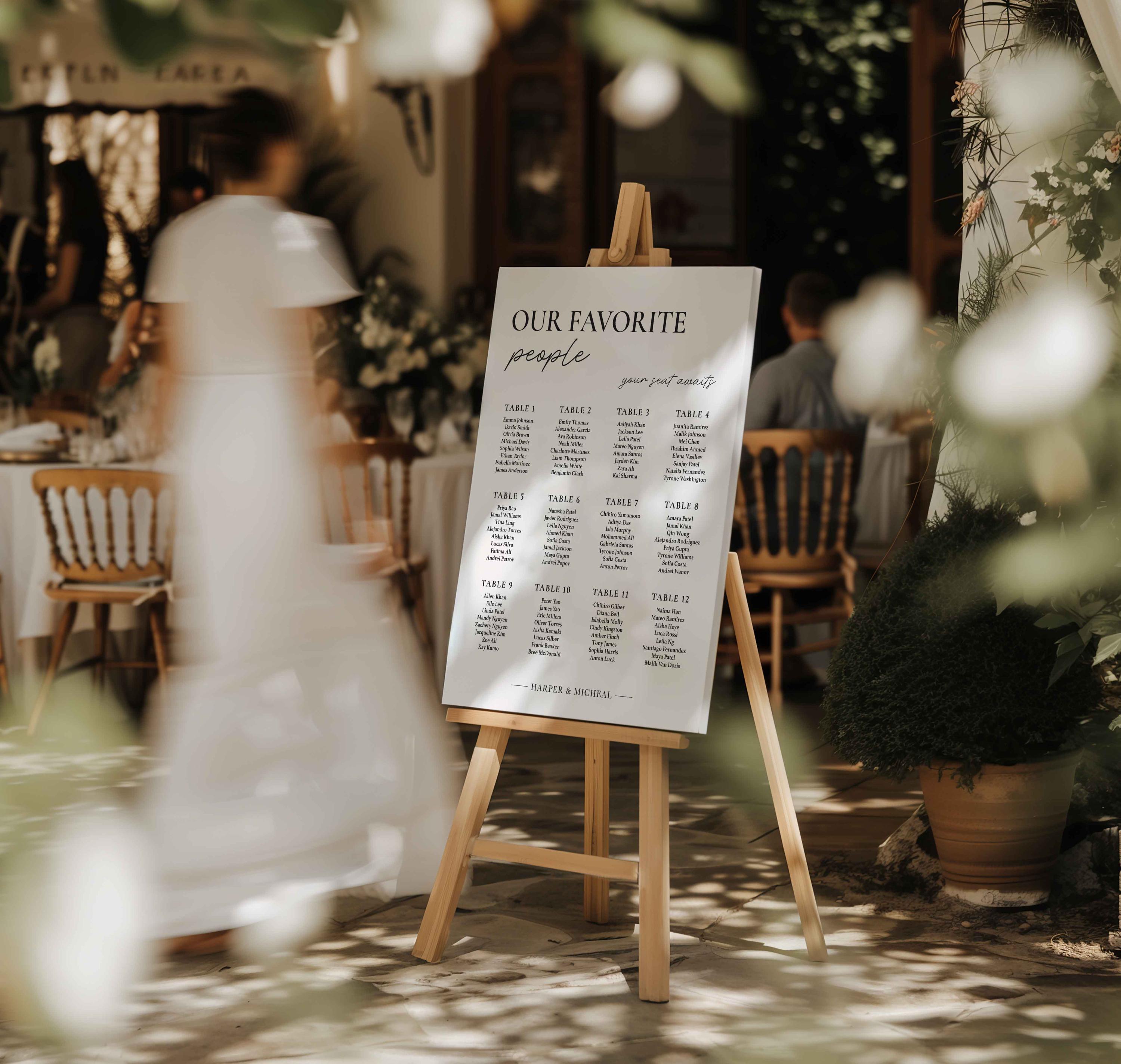 Wedding Seating Chart Acrylic Sign | Acrylic Table Seating Chart ...