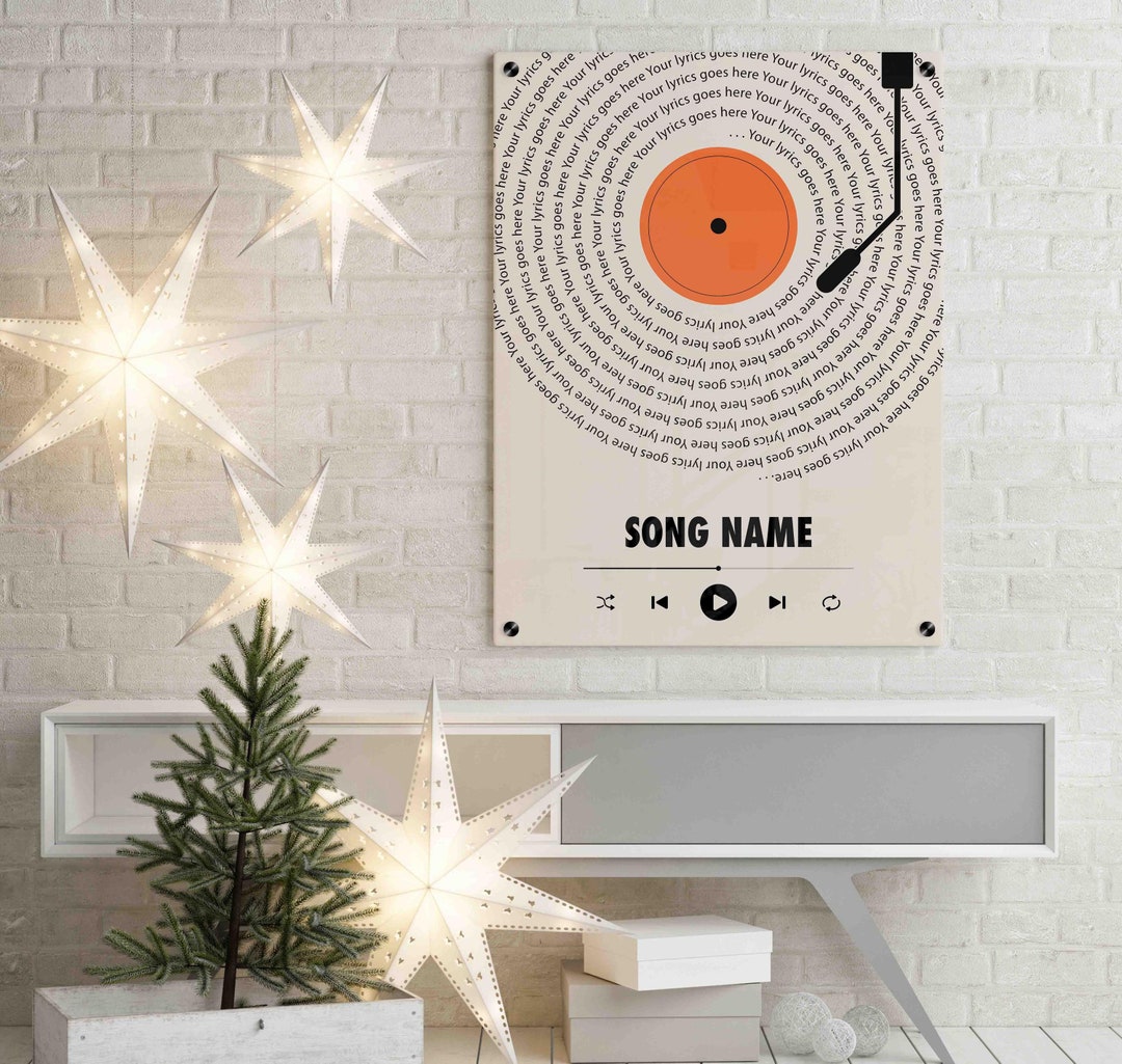 Acrylic Song Plaque Sign | Custom Music Lyrics Plaque Sign ...