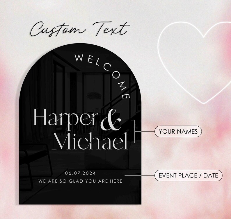 Acrylic Wedding Welcome Sign | Entrance Wedding Sign | Custom Wedding ...